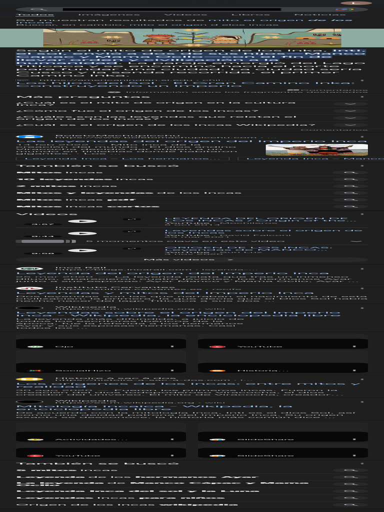 mito el origen d elos incas - Buscar con Google | PDF | Imperio Inca | Mitología
