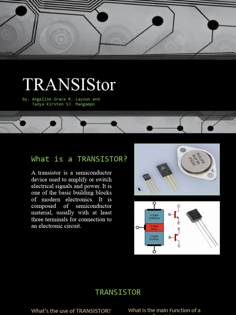 TRANSISTOR Powerpoint | PDF | Science & Mathematics