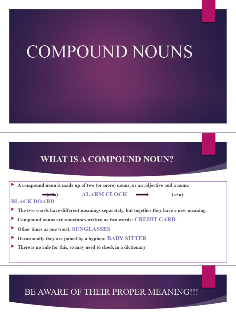 Compound Nouns | PDF