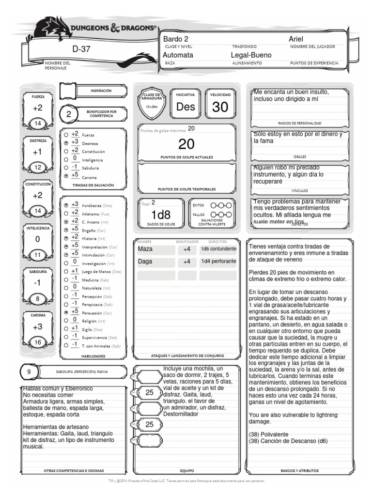 Bardo 2 Ariel Automata Legal-Bueno: Inspiración | PDF