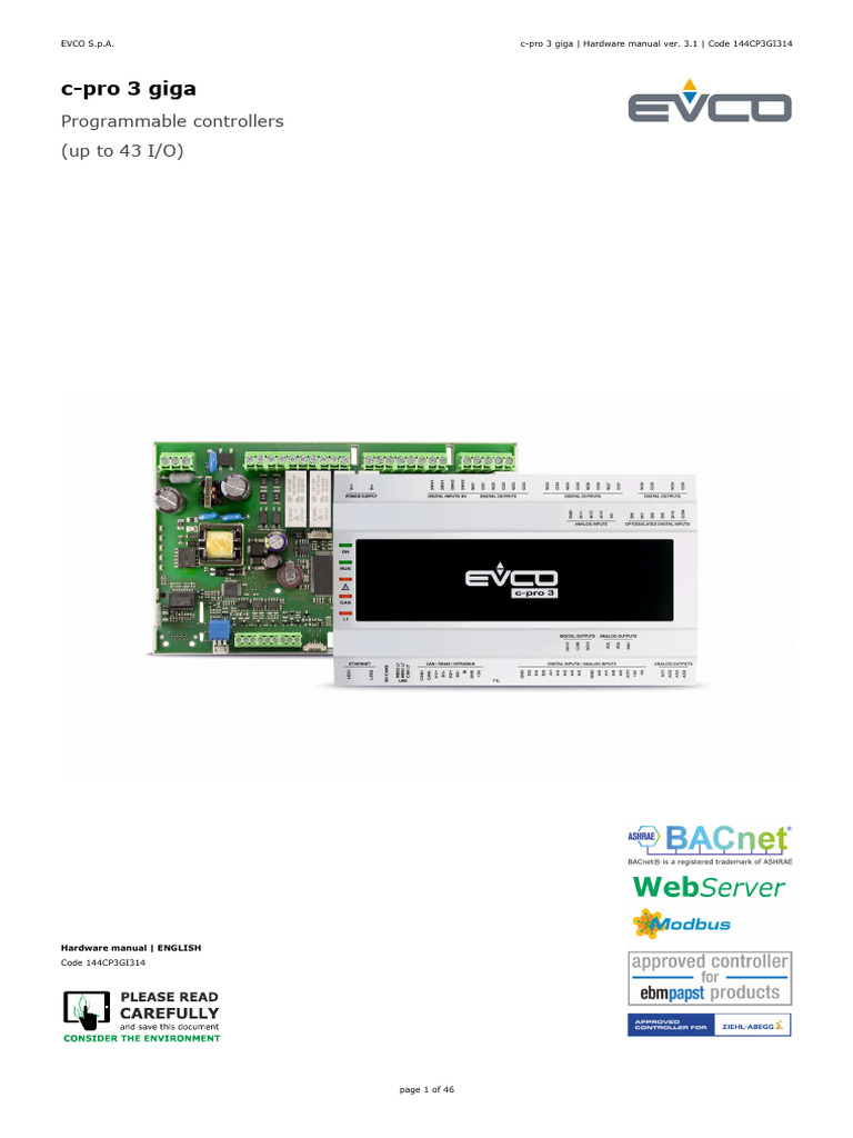 Evco Manual Inglish | PDF | Relay | Power Supply