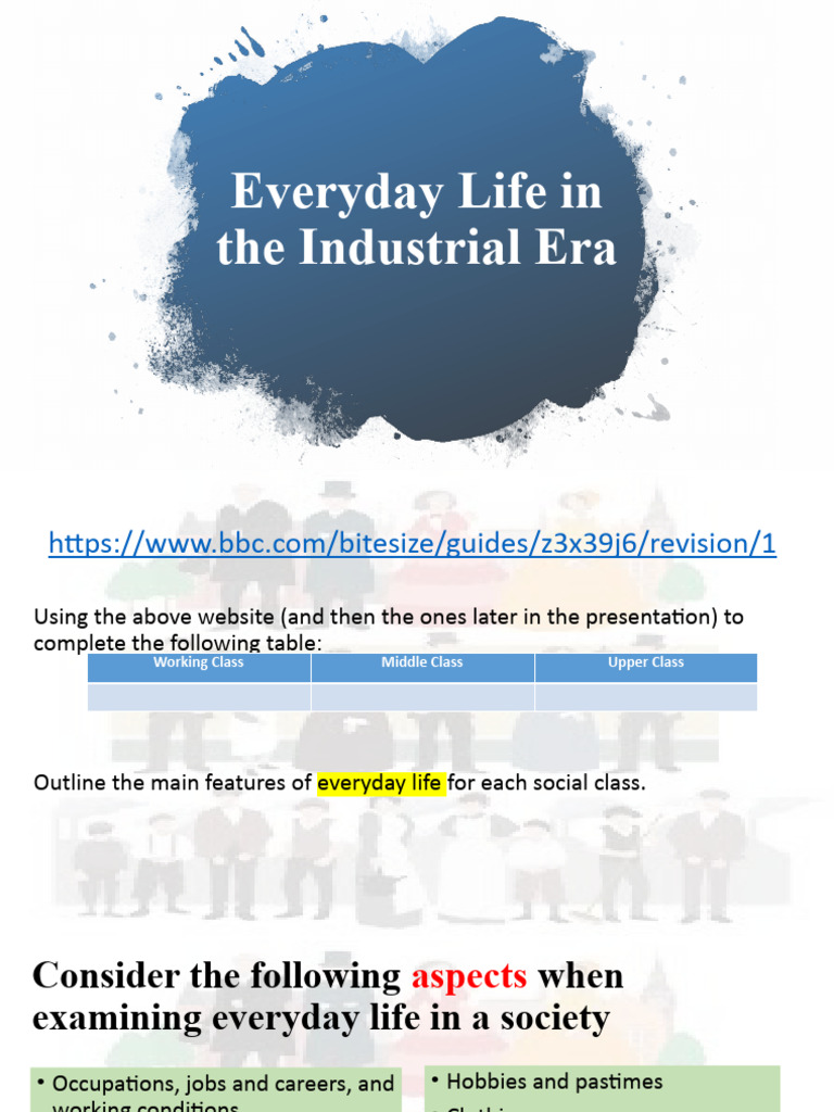 Everyday Life in the Industrial Era | PDF