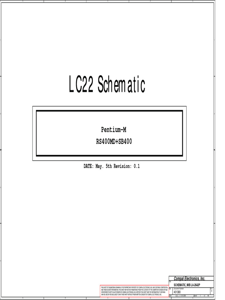 Compal LC22 Motherboard Schematic | PDF | Electronics | Computer Hardware