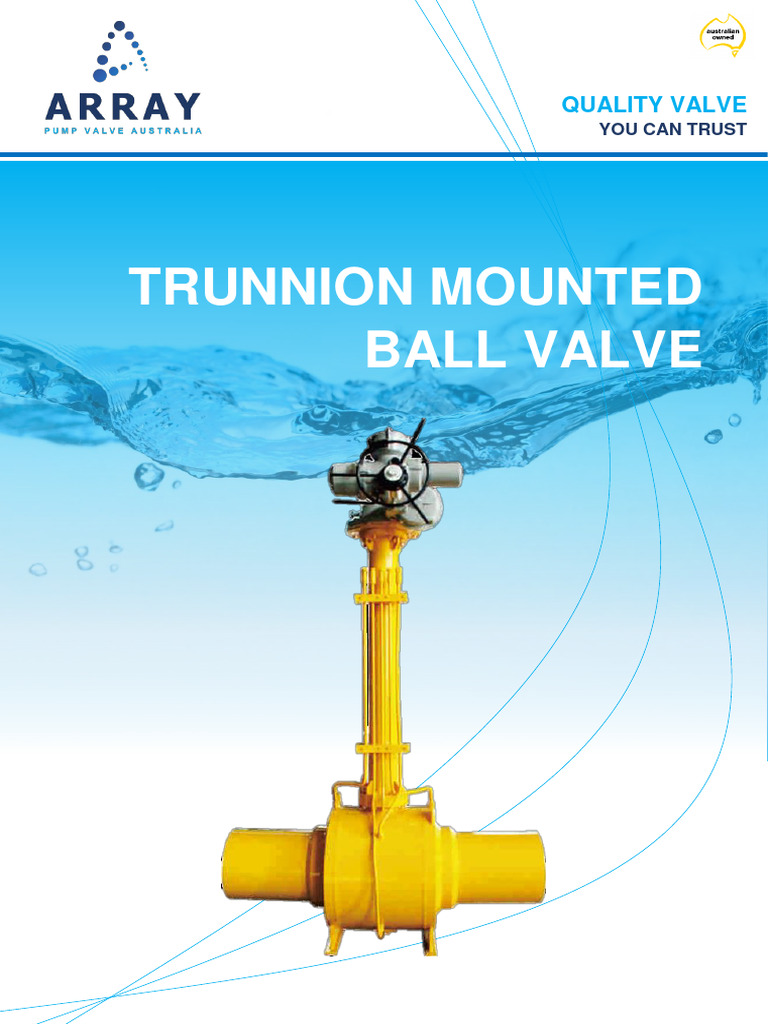 Array Trunnion Mounted Ball Valve Catalogue | PDF | Valve | Pump