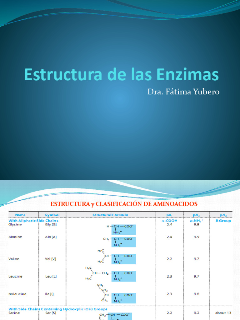 4. Estructura de las enzimas(1) | PDF | Dominio de proteínas | Biología ...