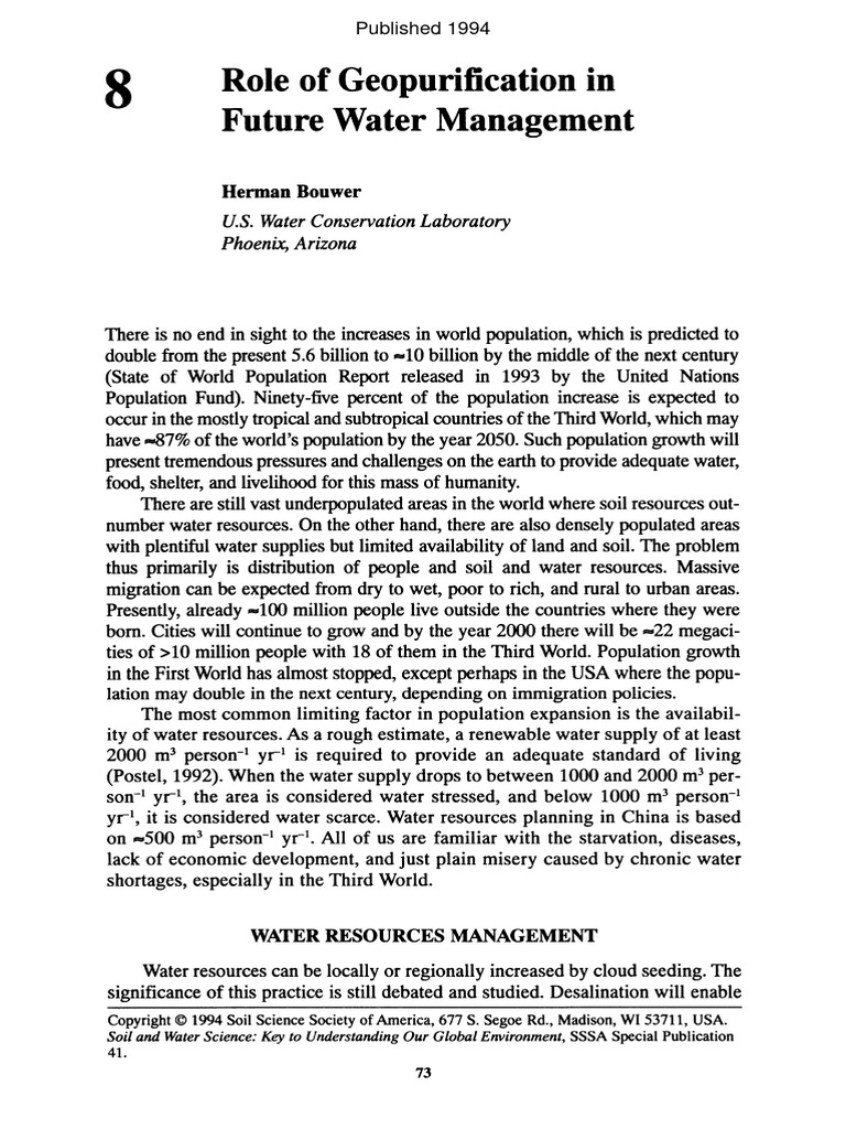 Role of Geopurification in Future Water Management | PDF | Sewage ... Role of Geopurification in Future Water Management | PDF | Sewage ...