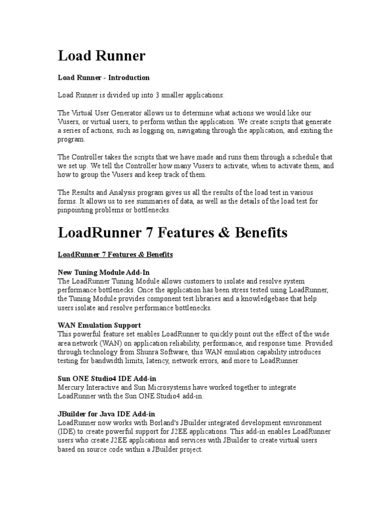 Load Runner | PDF | Cache (Computing) | Web Server