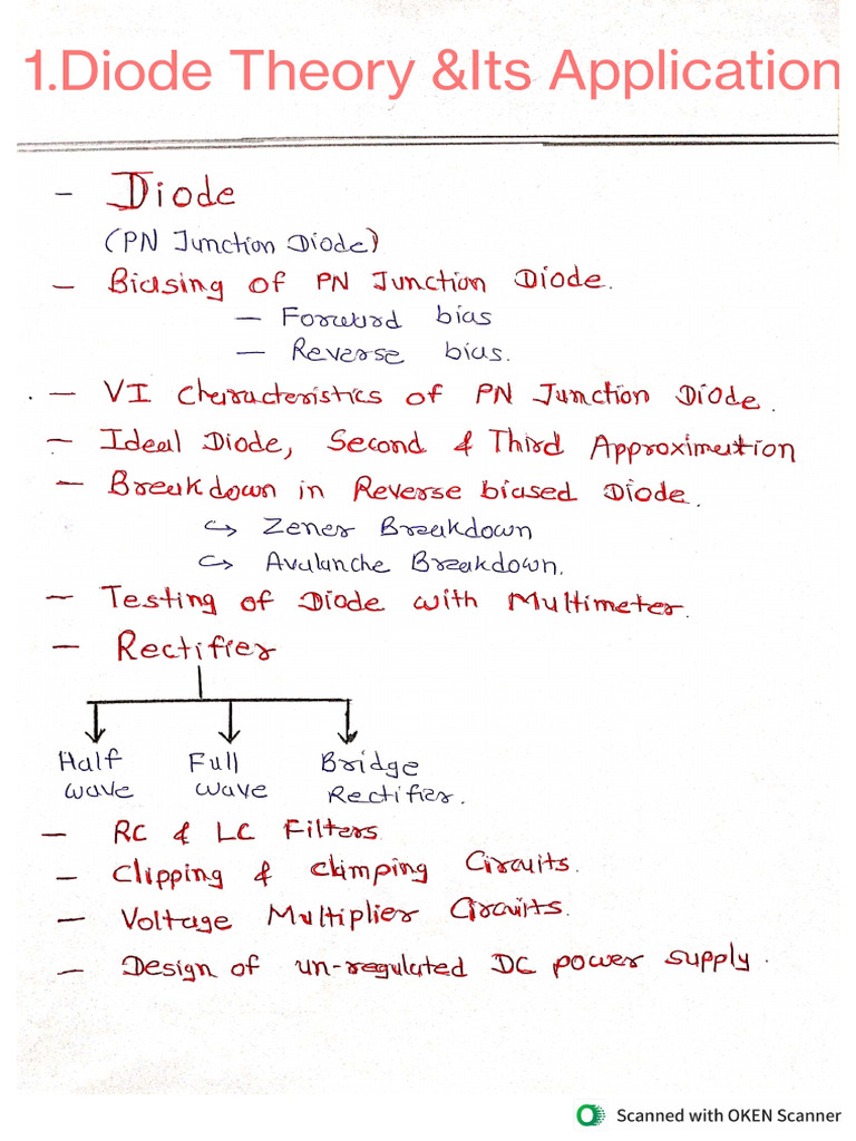 Chap-1 - Diode Theory and It S Application - Part - 1 | PDF | Science & Mathematics