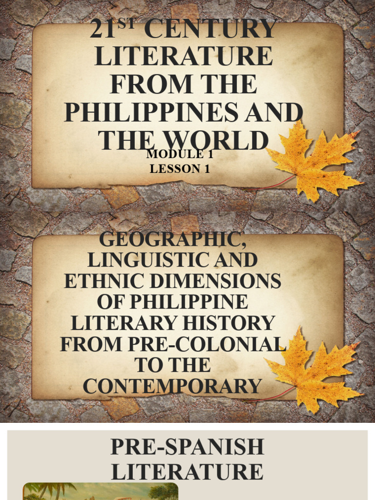 21st Century Lit. Lesson 1 q3 Students | PDF | Philippines | Poetry