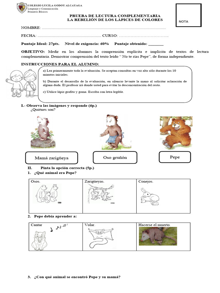 PRUEBA Libro No Te Rías Pepe | PDF | Artes del lenguaje y disciplina ...