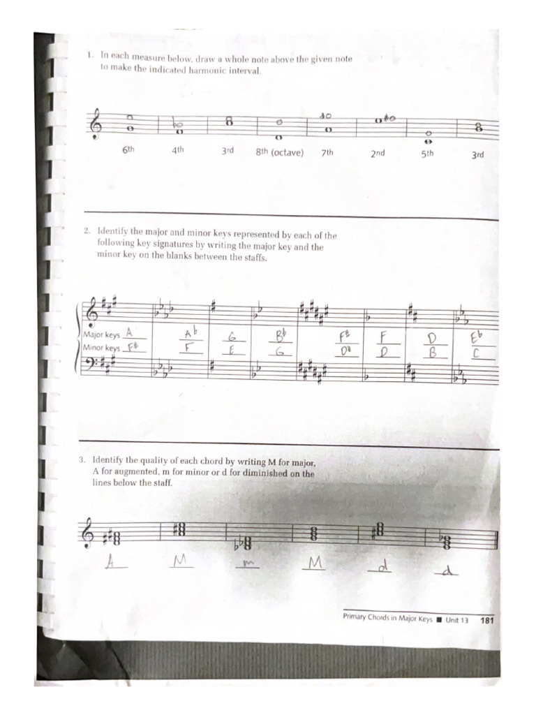 in Each Measure Below, Draw A Whole Note Above The Given Note | PDF