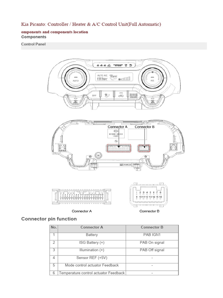 Controller - Heater - AC Control Unit ( (Full Automatic) | PDF ...