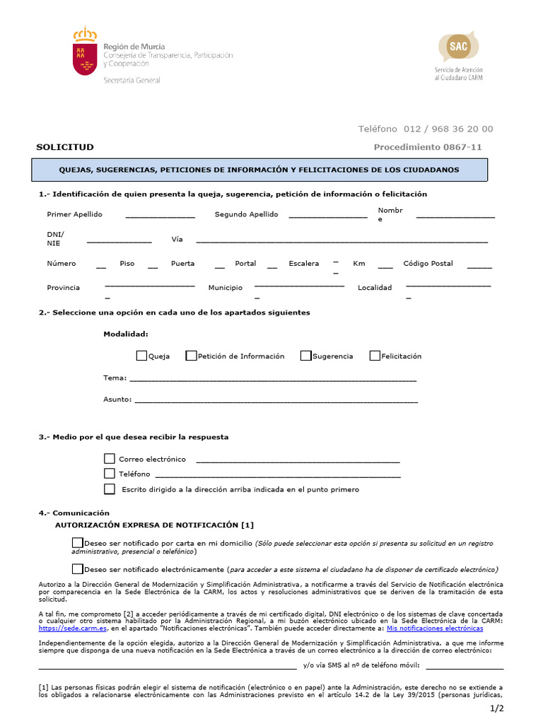 Formulario de solicitud 0867 | PDF | Documento de identidad | Gobierno