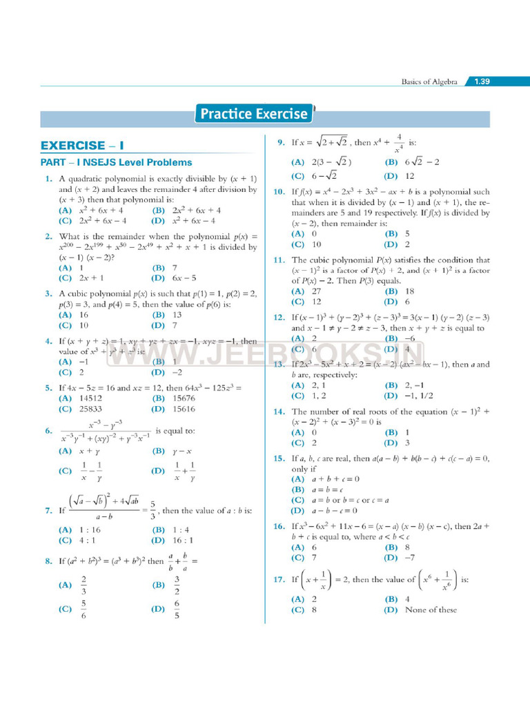 Practice Sheet | PDF
