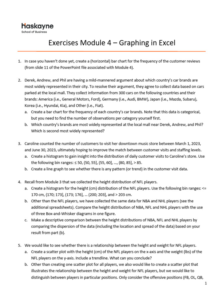 Module 4 - Exercises | PDF | Scatter Plot