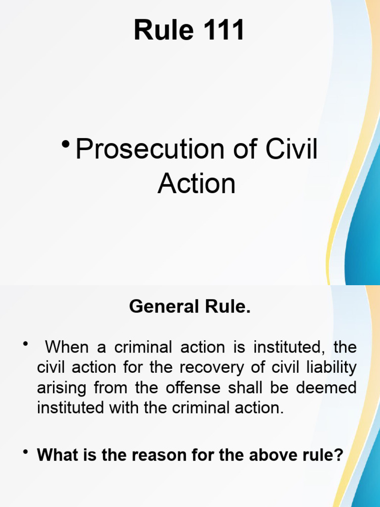 Rule 111 | PDF | Law | Social Science