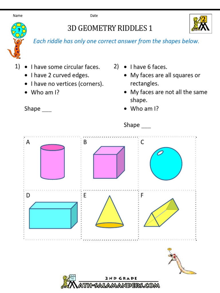 3d Geometry Riddles 1 | PDF