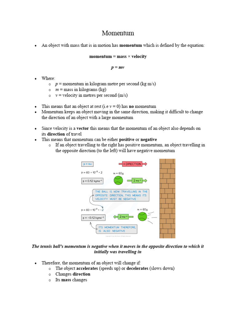 Momentum Grade 9 and 10 | PDF | Momentum | Collision