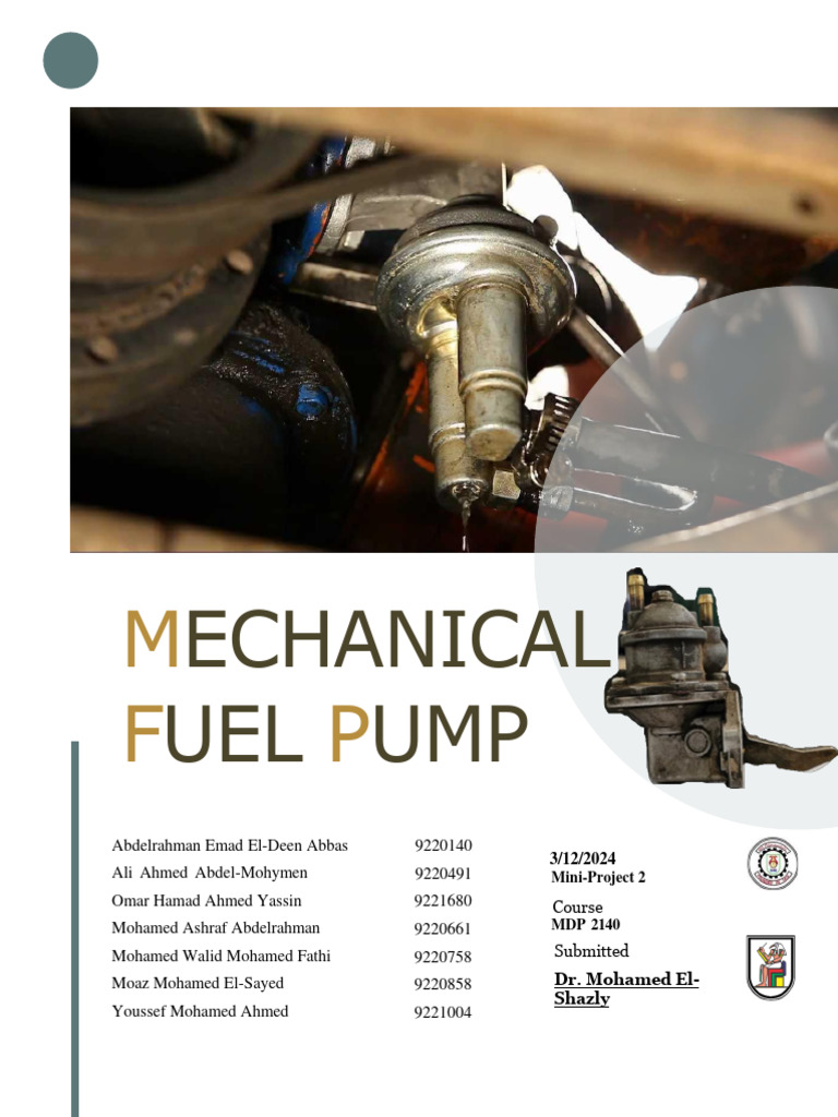 Mechanical Fuel Pump-1 | PDF | Pump | Engines