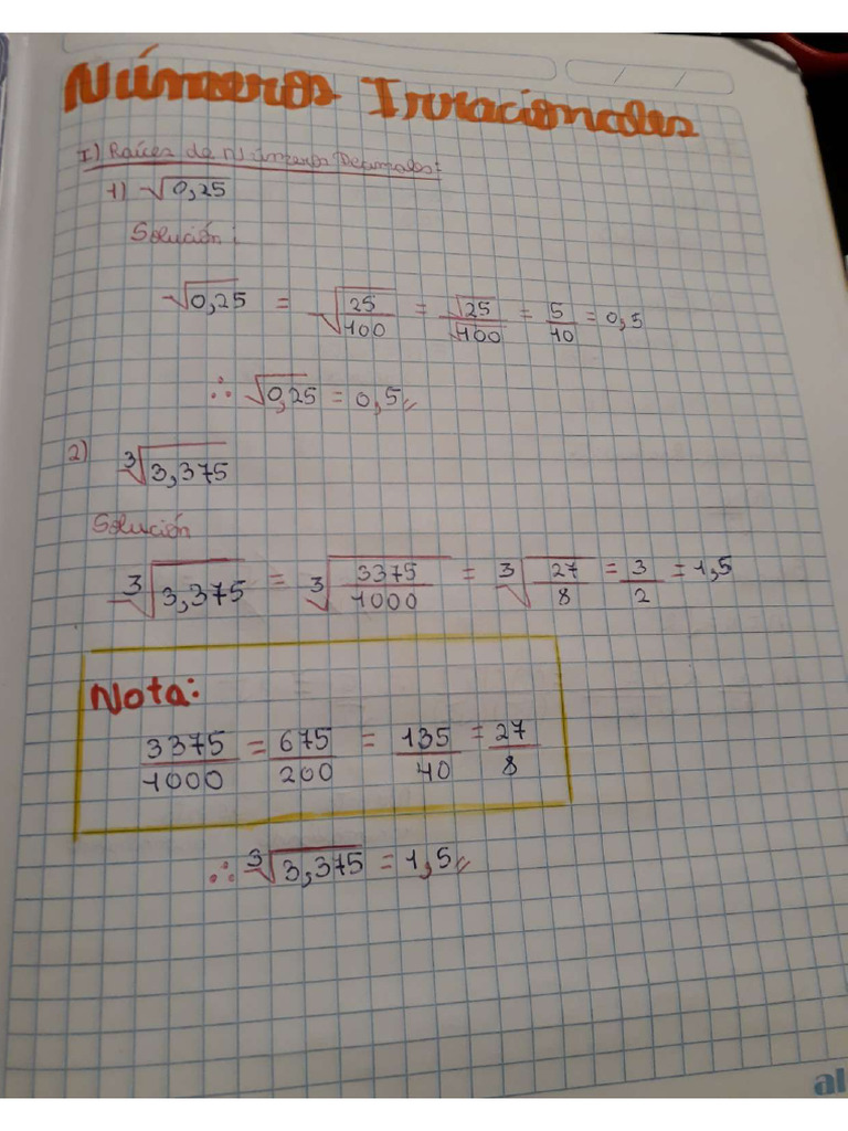 Numeros Irracionales Ii Sofia Huarcaya Rocca | PDF