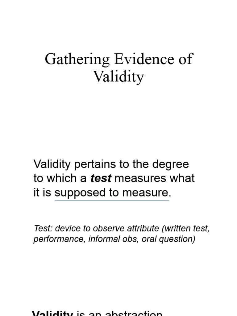 SSM 118 - 4 - Validity | PDF | Validity (Statistics) | Educational Assessment