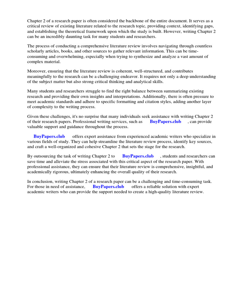 Example Chapter 2 Research Paper | PDF | Methodology | Academic Publishing Example Chapter 2 Research Paper | PDF | Methodology | Academic Publishing