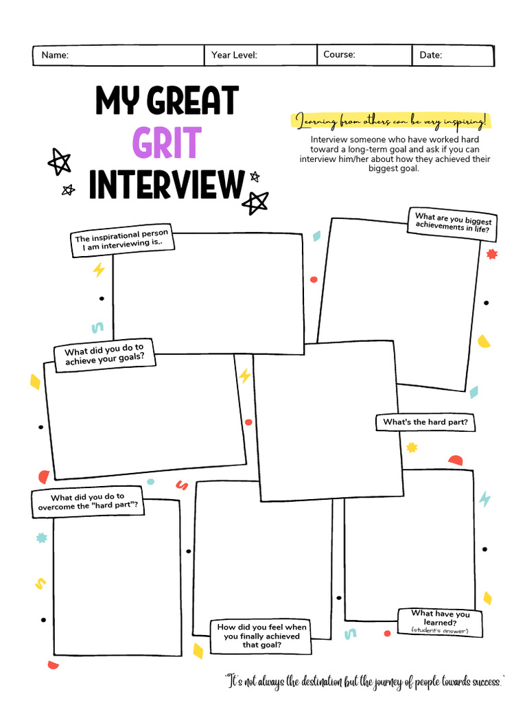 My Great Grit Interview | PDF | Career & Growth | Science & Mathematics