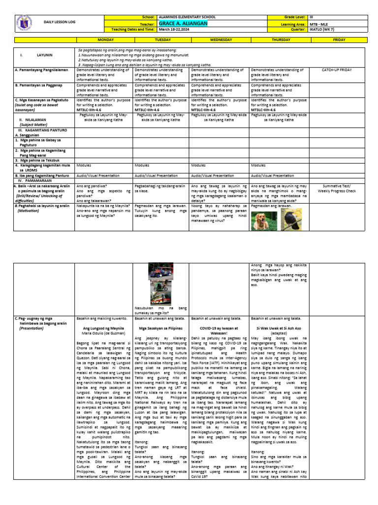 DLL MTB3 Q3 W7 Nida | PDF