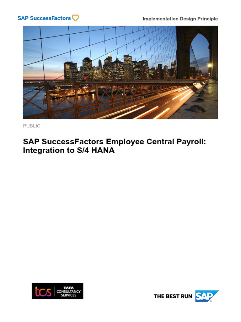 IDP - SAP SuccessFactors Employee Central Payroll Integration To S4HANA ...