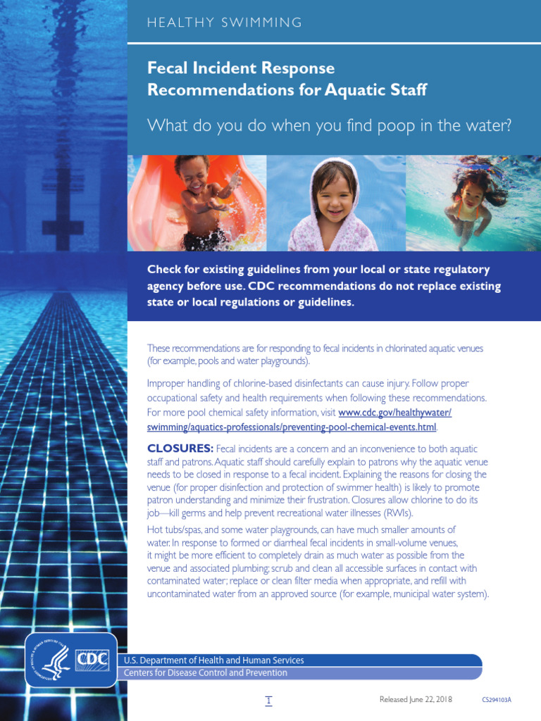 Fecal Incident Response Guidelines | PDF | Water Purification | Chlorine