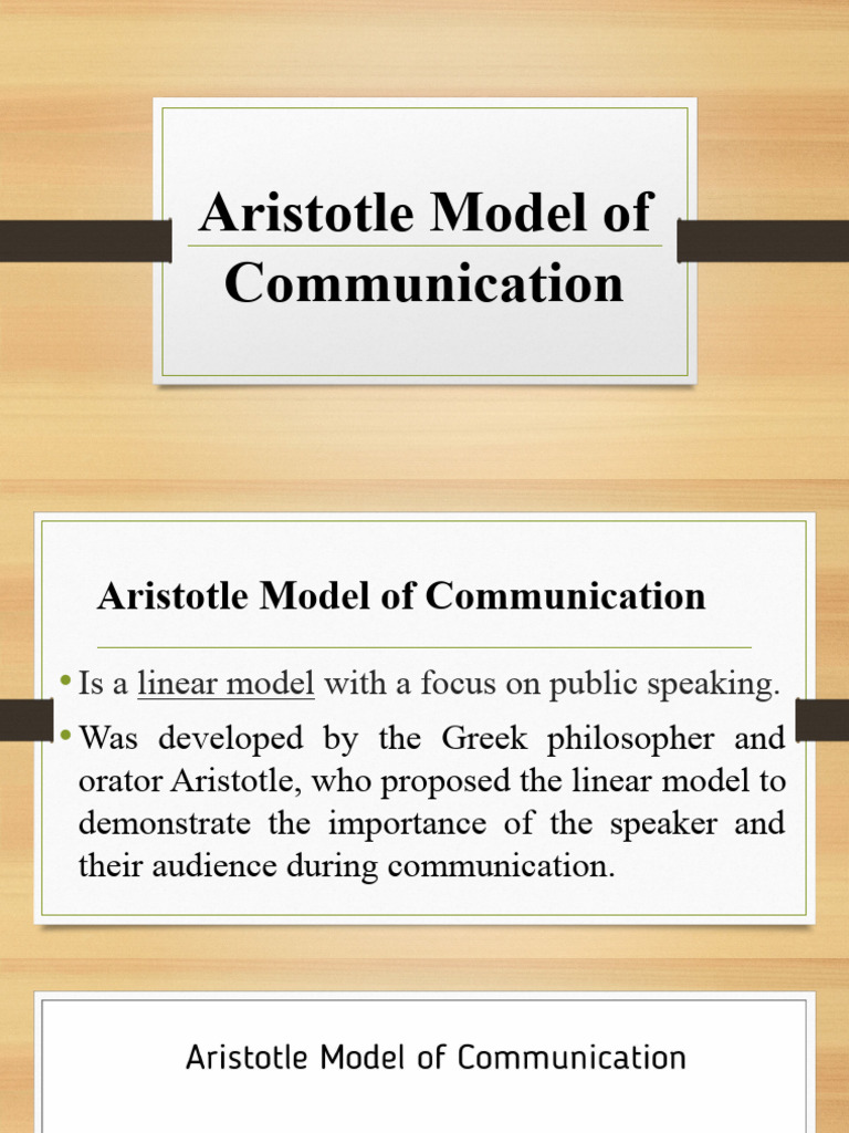 Aristotle Model of Communication | Download Free PDF | Public Speaking ...