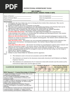 MIS FORM 4 Classroom Observation Checklist | PDF | Learning | Teachers