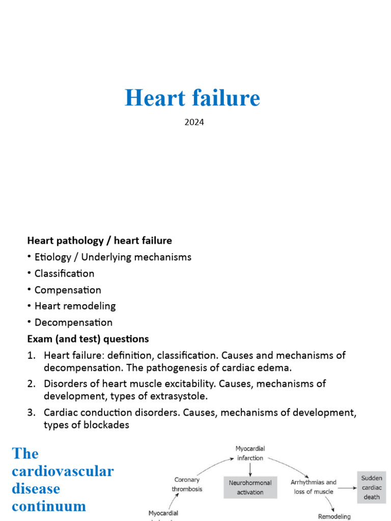 Heart Failure Slides 2024 | Download Free PDF | Heart | Heart Failure