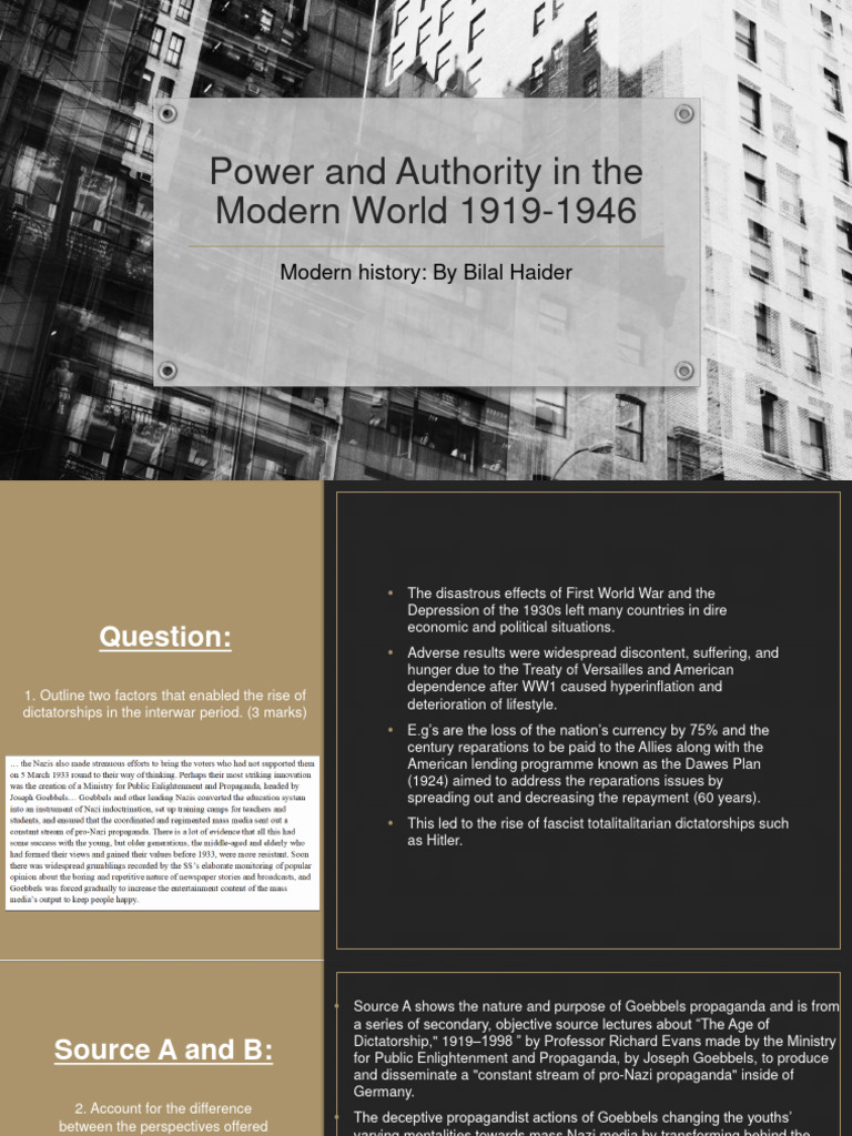Power and Authority in The Modern World 1919-1946 | PDF | Propaganda ...