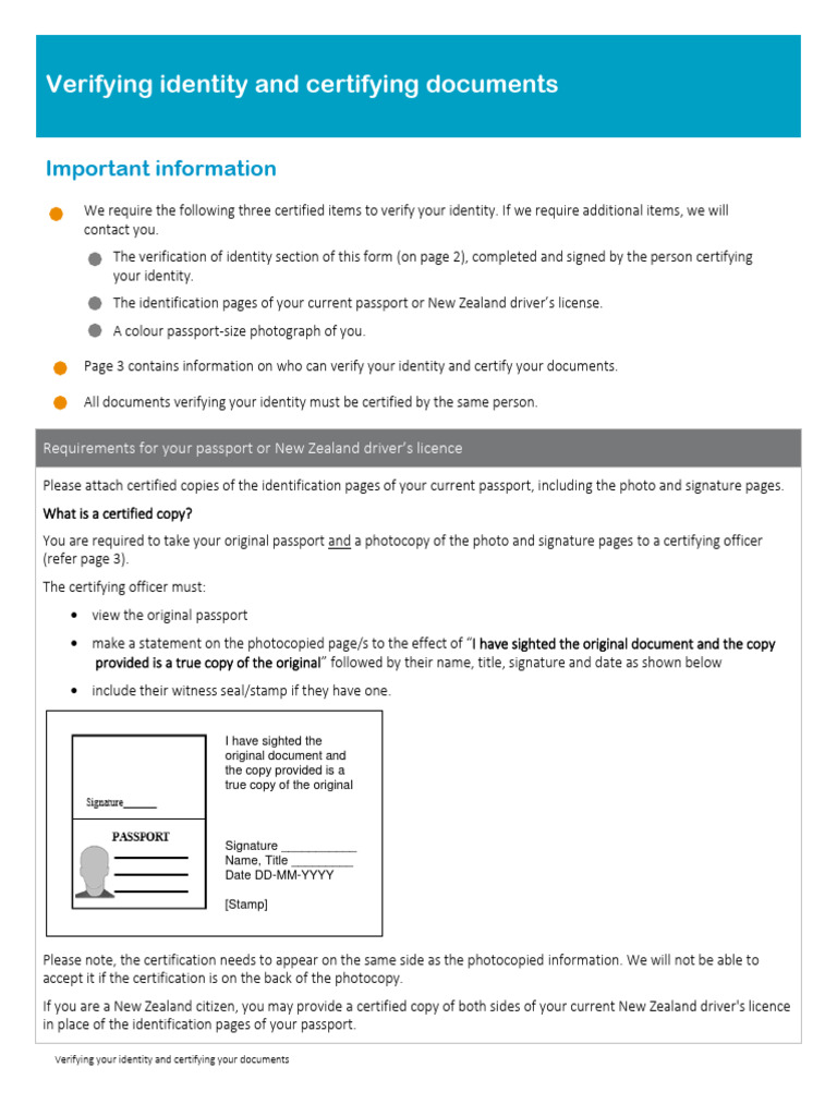 Identification Verification Information Sheet | PDF