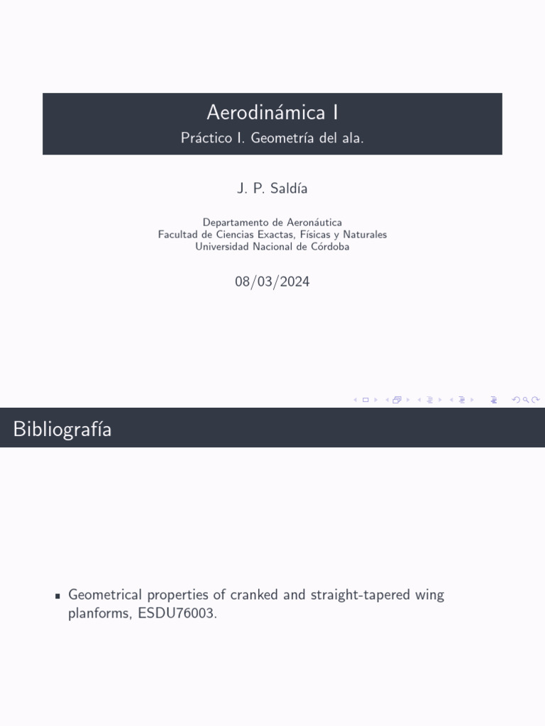 TP GeometriaAlar | PDF | Diseño de vehículos | Aerodinámica