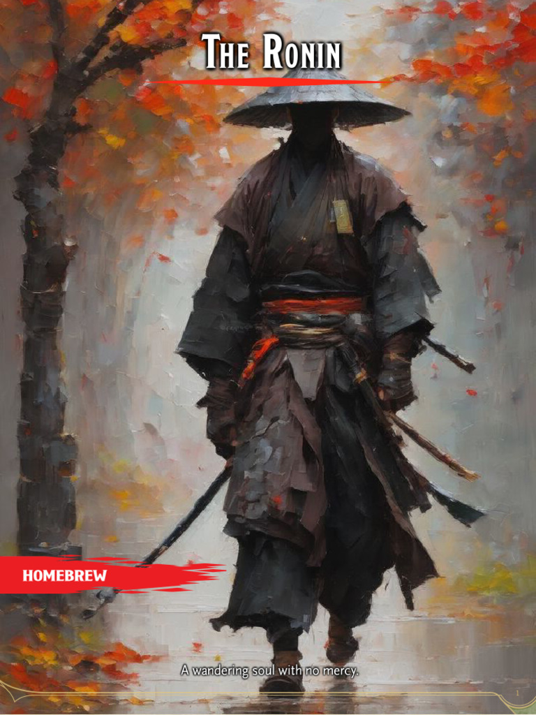 D&D Ronin Class Overview | PDF | Samurai