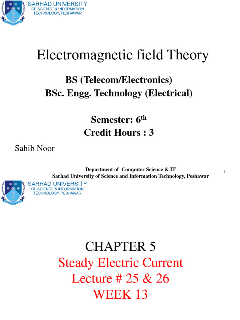 Week 13 Lec# 1 & 2 EMT (BSC Electrical Tech) | PDF | Electric Current | Electrical Resistivity ...