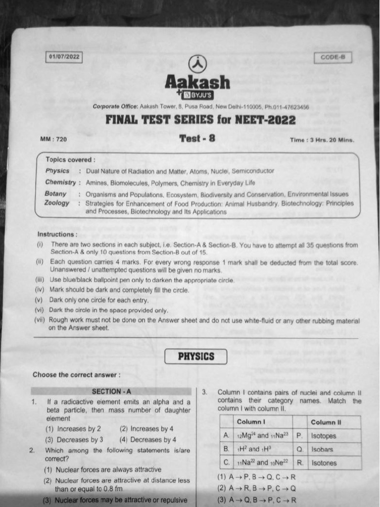 Fts 8 Code B @defeat - Exam | PDF