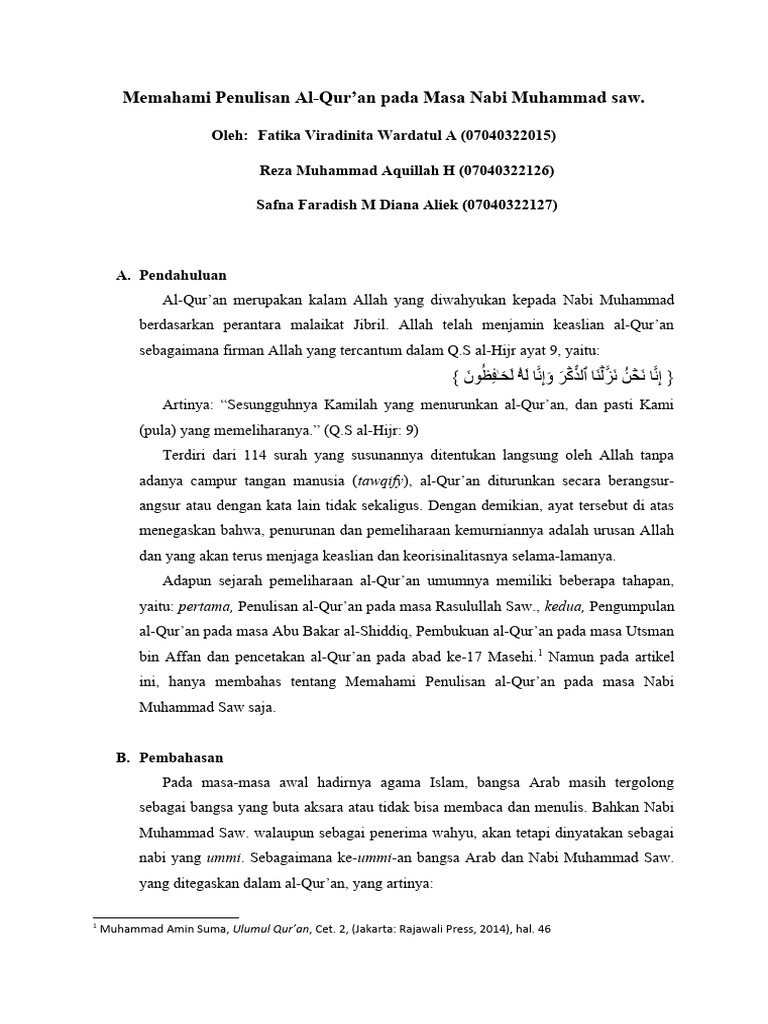 Bismillah FIX SNQ-1 | PDF | Sejarah | Agama & Spiritualitas