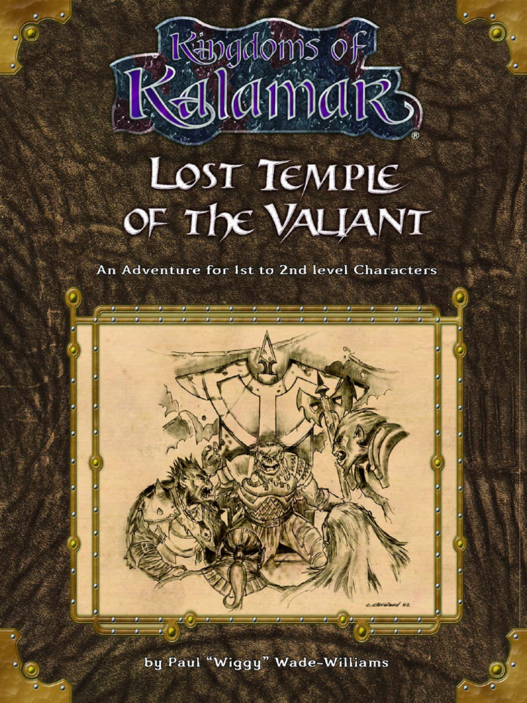 (K&C1033) Kingdoms of Kalamar - Lost Temple of The Valiant | PDF