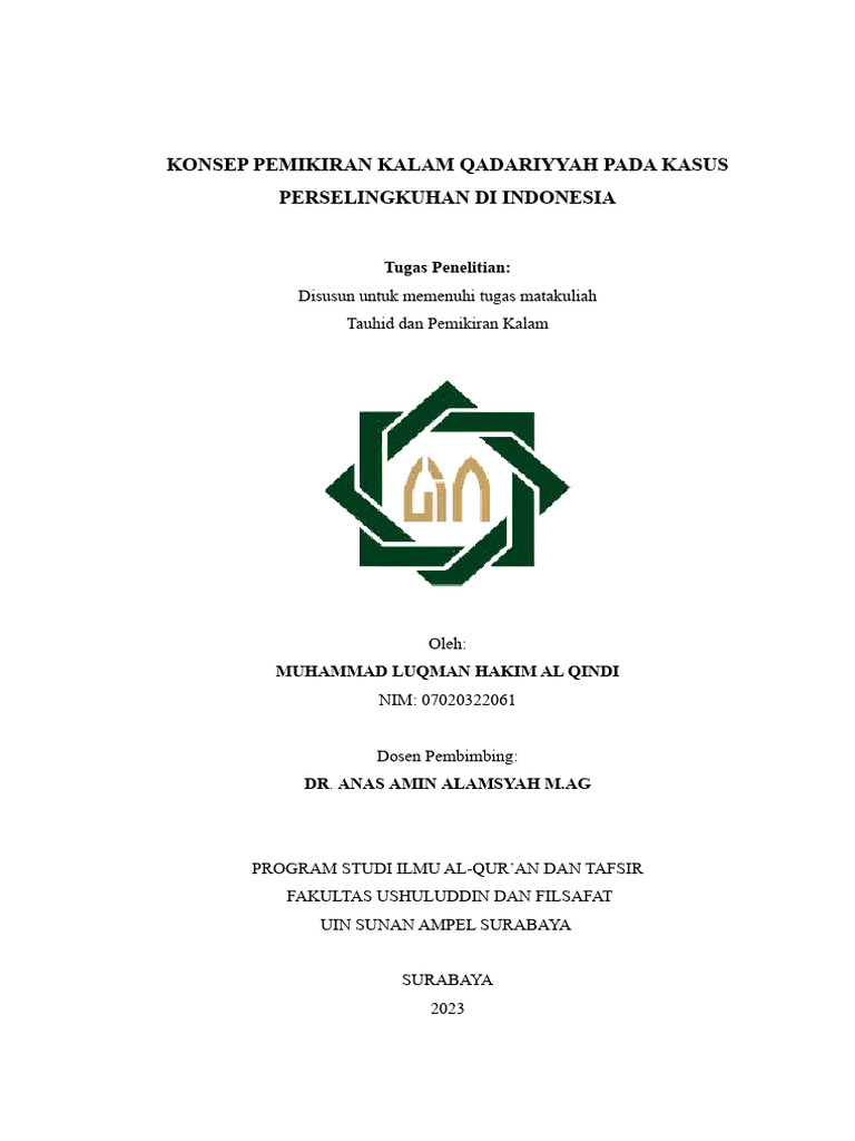 UAS TPK M. Luqman Hakim Al Qindi | PDF