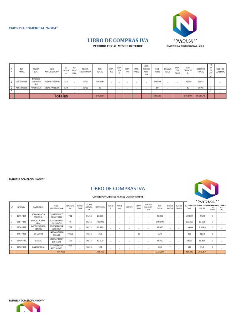 Libros de Compras | PDF