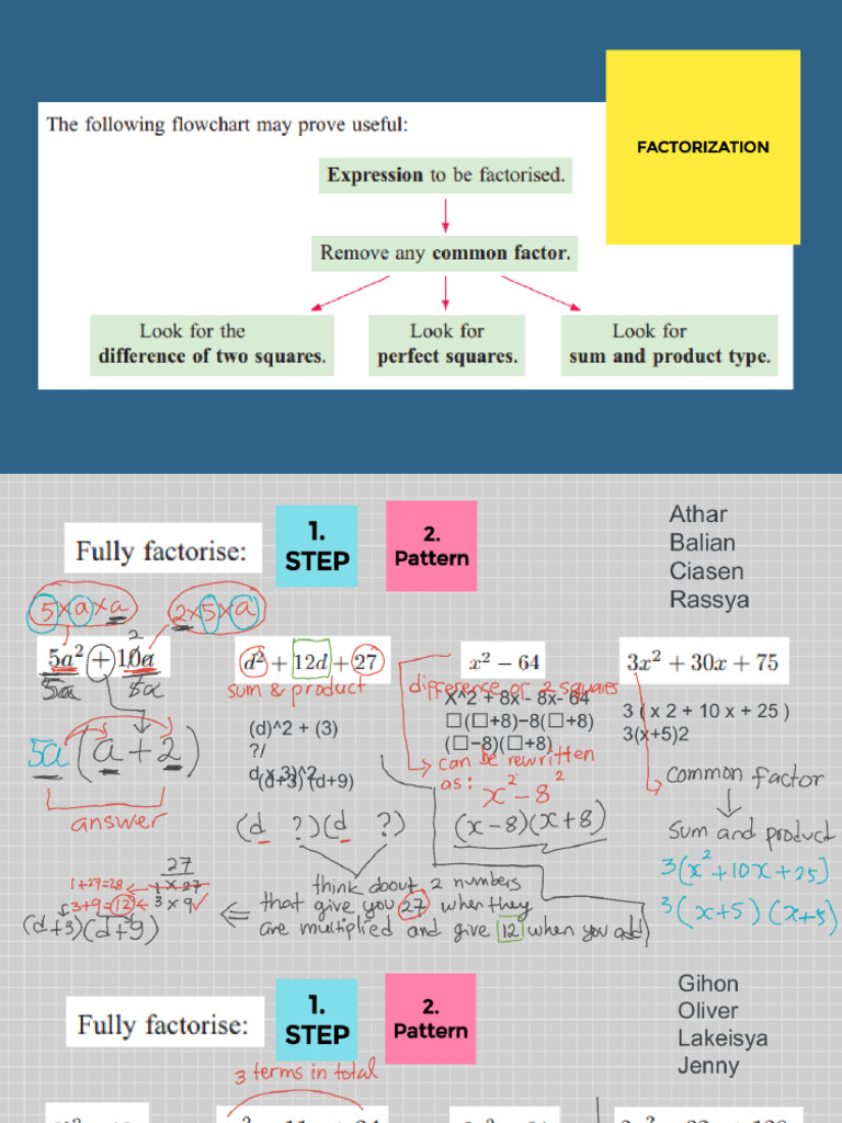 8B - Revision On Factorization | PDF