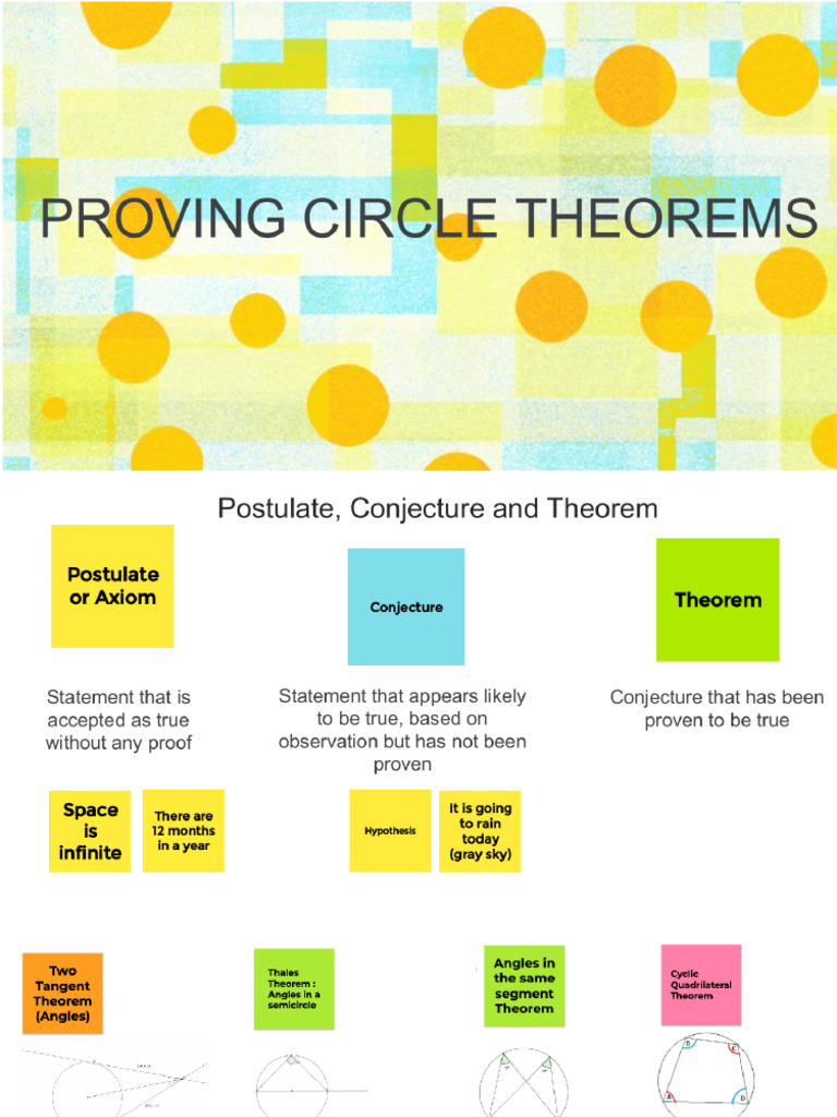 2022-2023 Y10 Term 3_ Proving circle Theorem | PDF