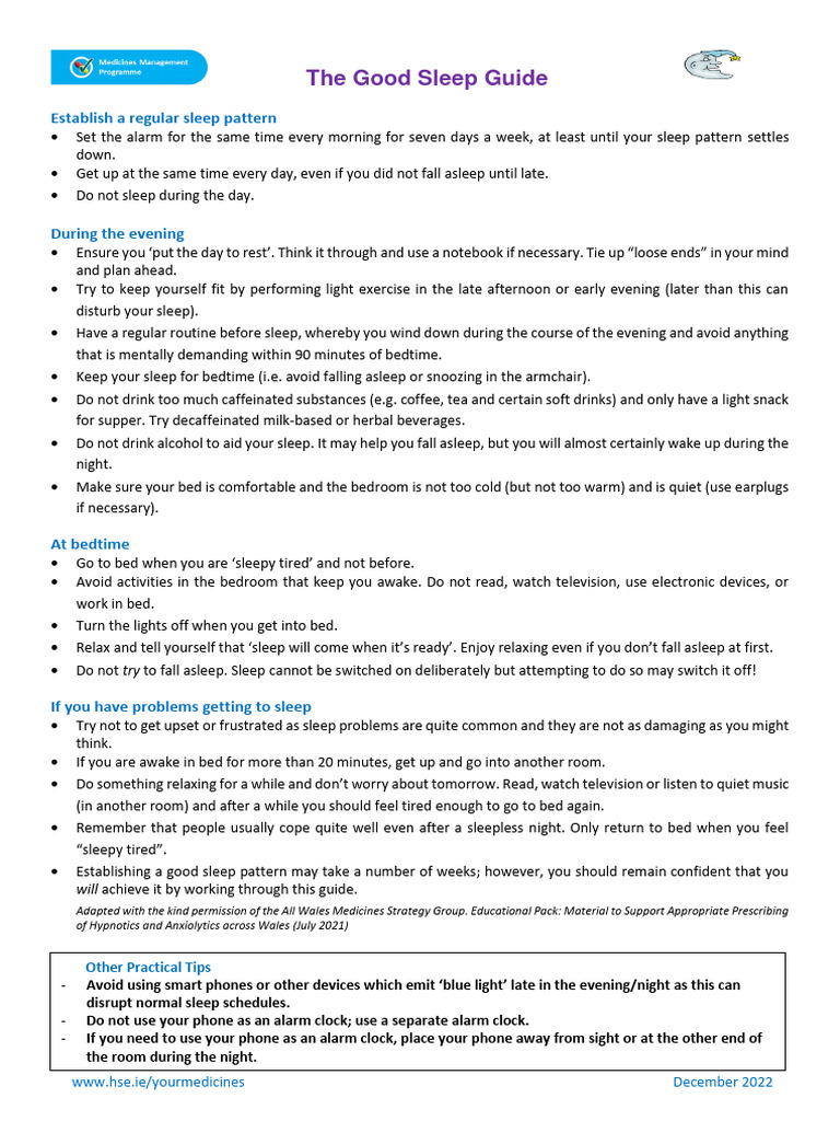 The Good Sleep Guide Pdf Sleep Animal Physiology