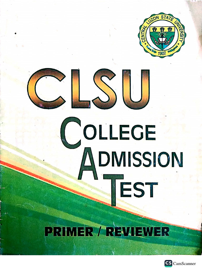 CLSU - College Admission Test CAT - Reviewer | PDF