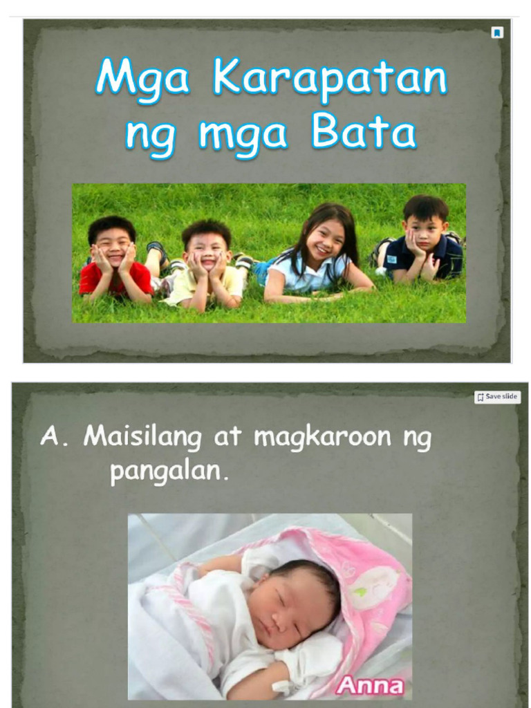 MGA KARAPATAN NG BATANG PILIPINO | PDF