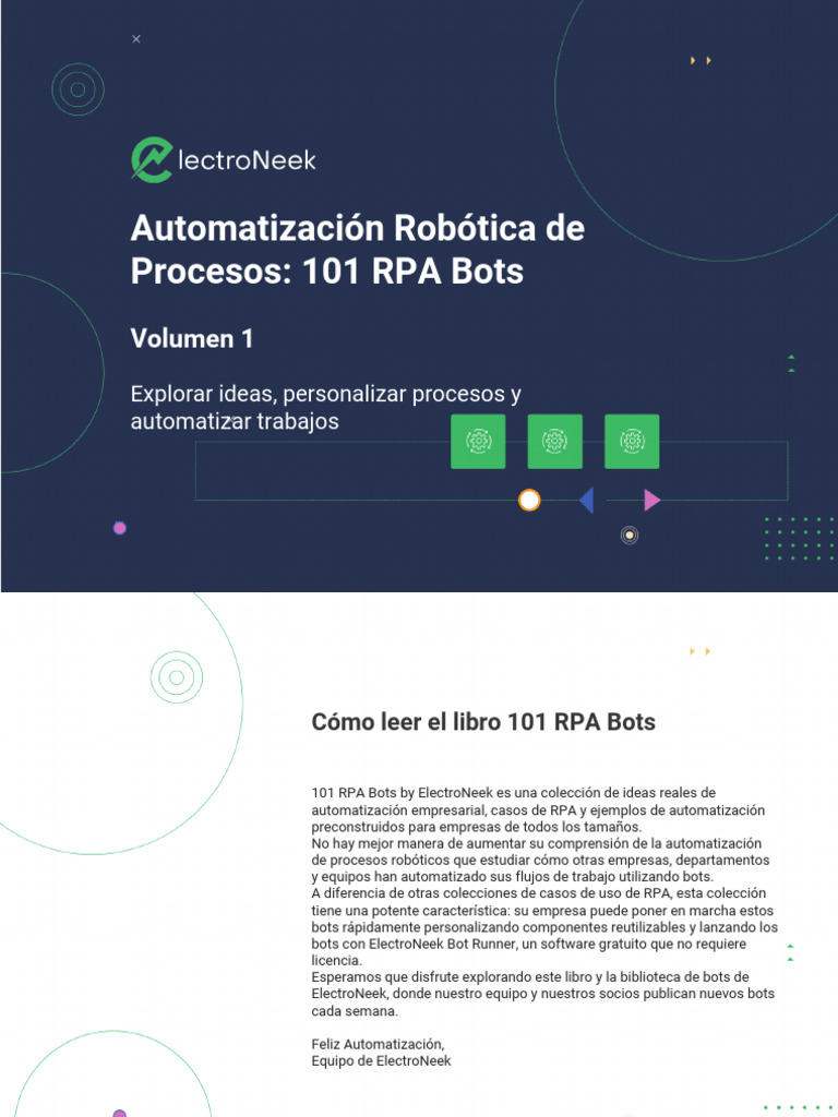 101 RPA Bots by ElectroNeek - Volume 1 - SPANISH | PDF | Internet Bot ...