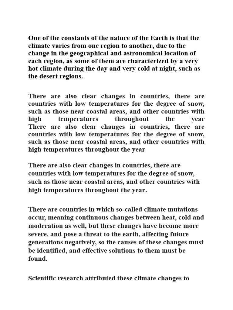 Climate Change | PDF | Climate Change | Human Impact On The Environment